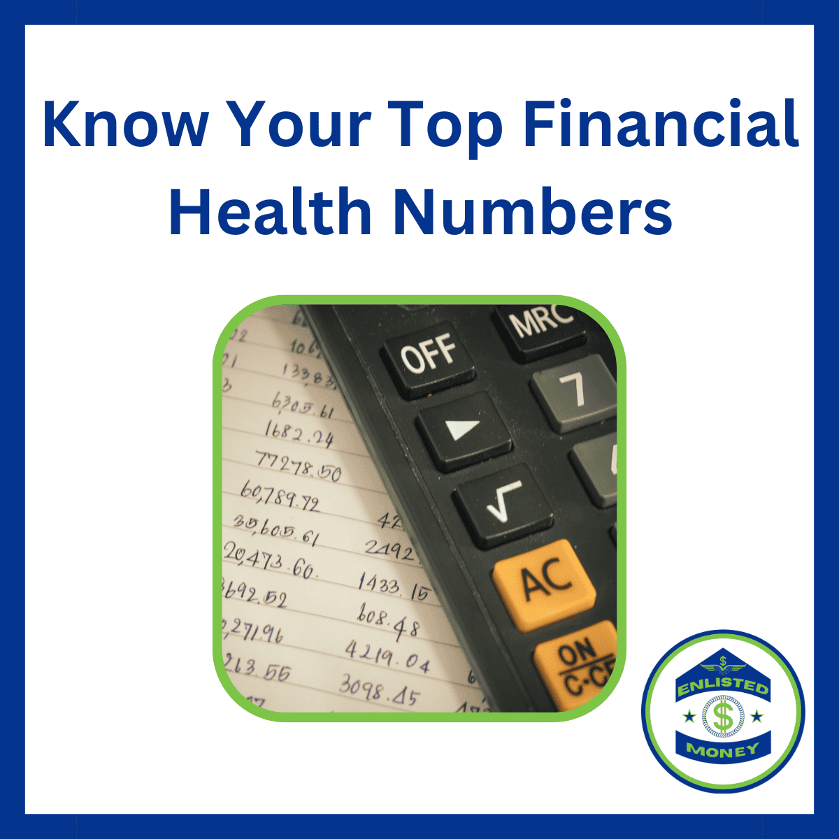 Top 5 Financial Health Numbers to Track Progress - Enlisted Money